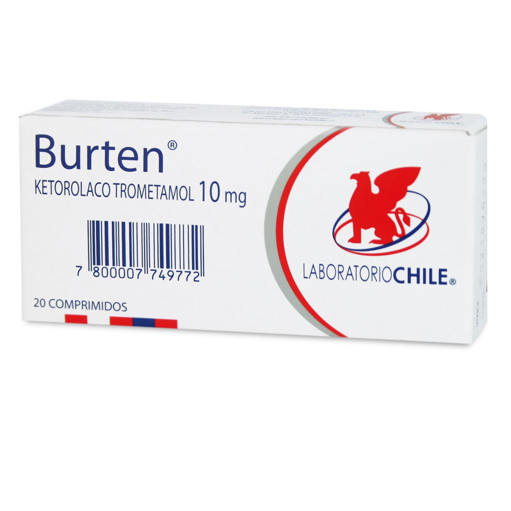 Burten Ketorolaco 10 mg 20 Comprimidos | Cruz Verde