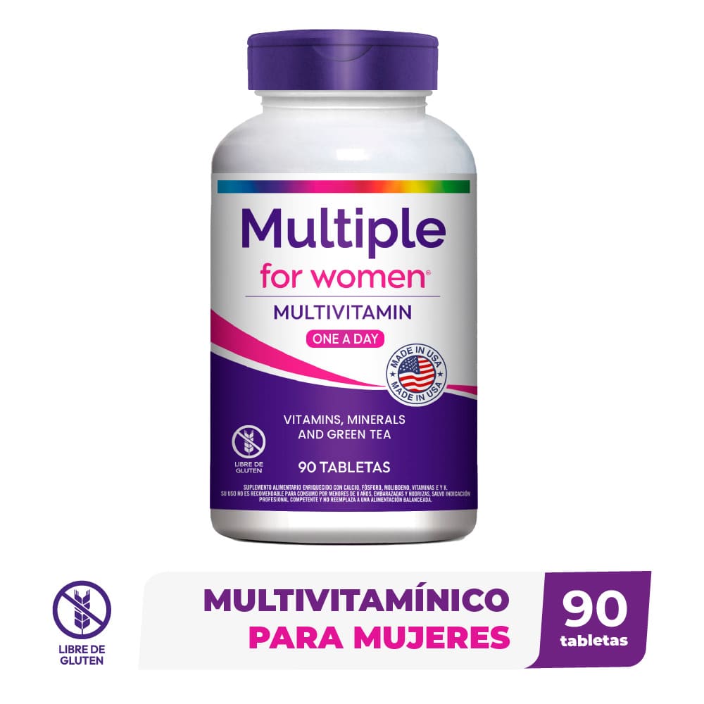 Multivitamínico Multiple For Women 90 Comprimidos - FarmaCompara