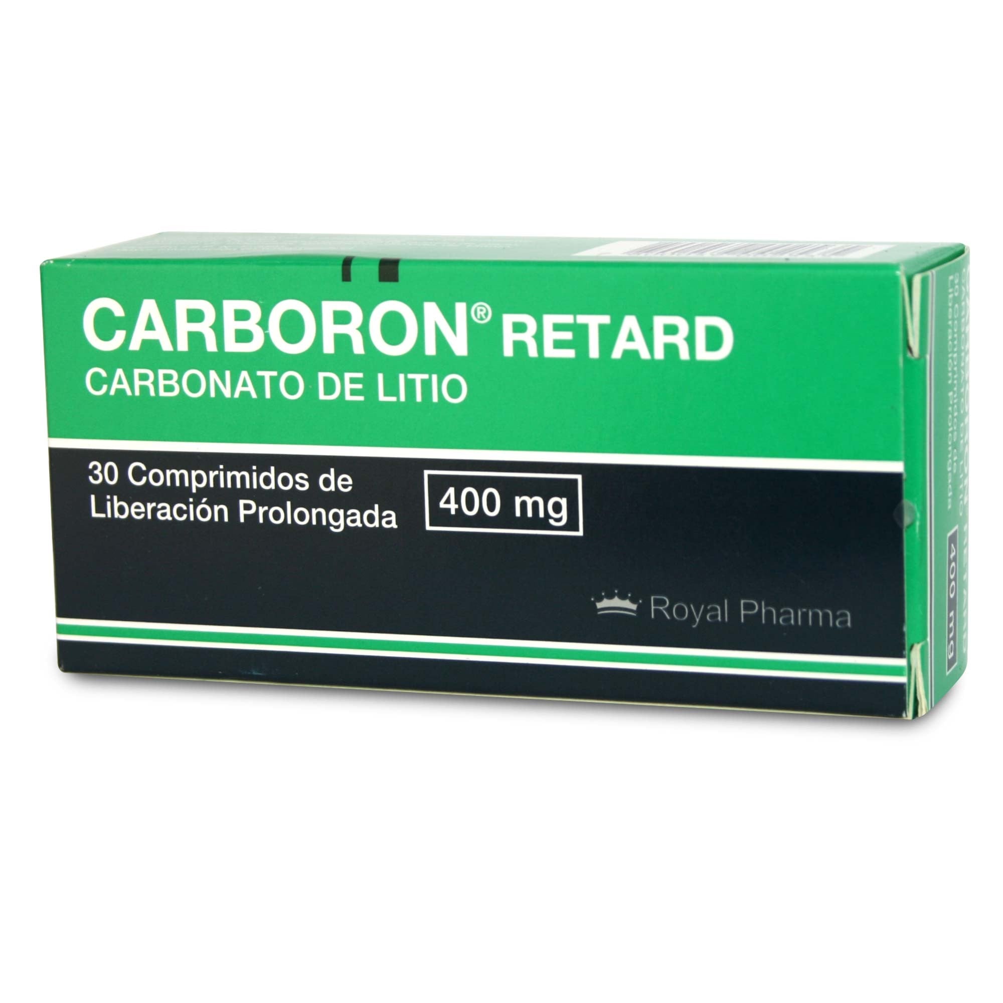Carboron Retard Carbonato De Litio 400 mg 30 Comprimidos | Cruz Verde
