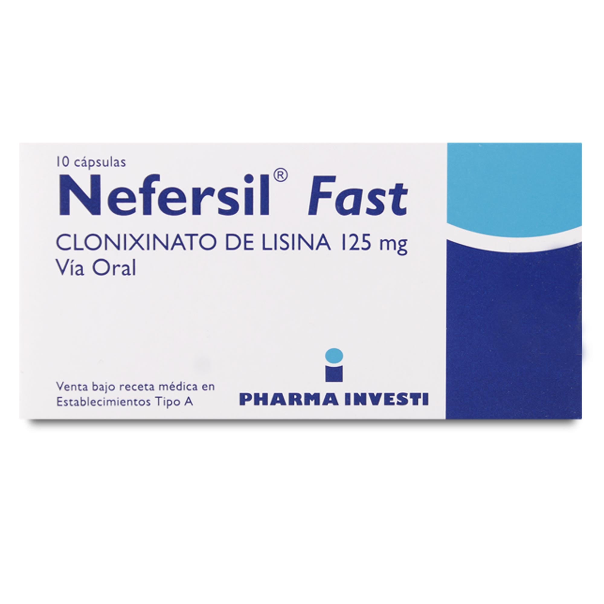 Nefersil Fast Clonixinato De Lisina 125 mg 10 Cápsulas | Cruz Verde